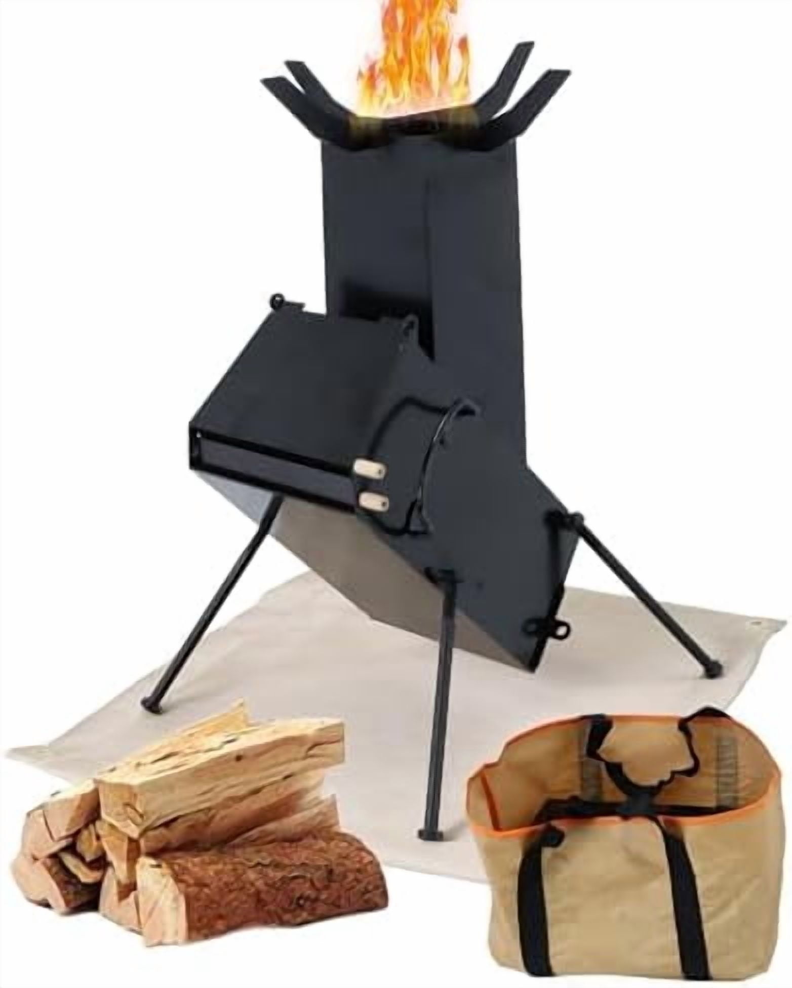 Portable Rocket Stove for Cooking Wood Burning Stove Outdoor Camping ...