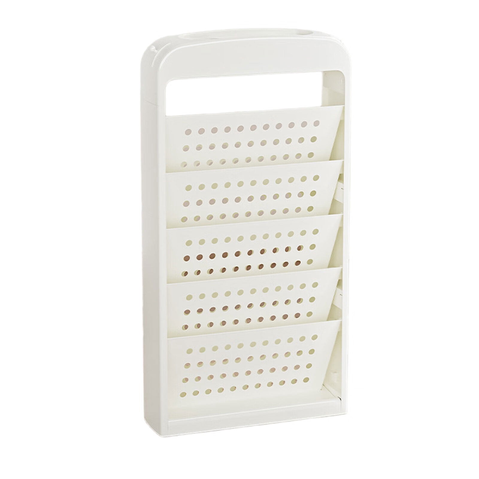 Portable Rolling Bookshelf with Multiple Layers Easy Access Magazine ...