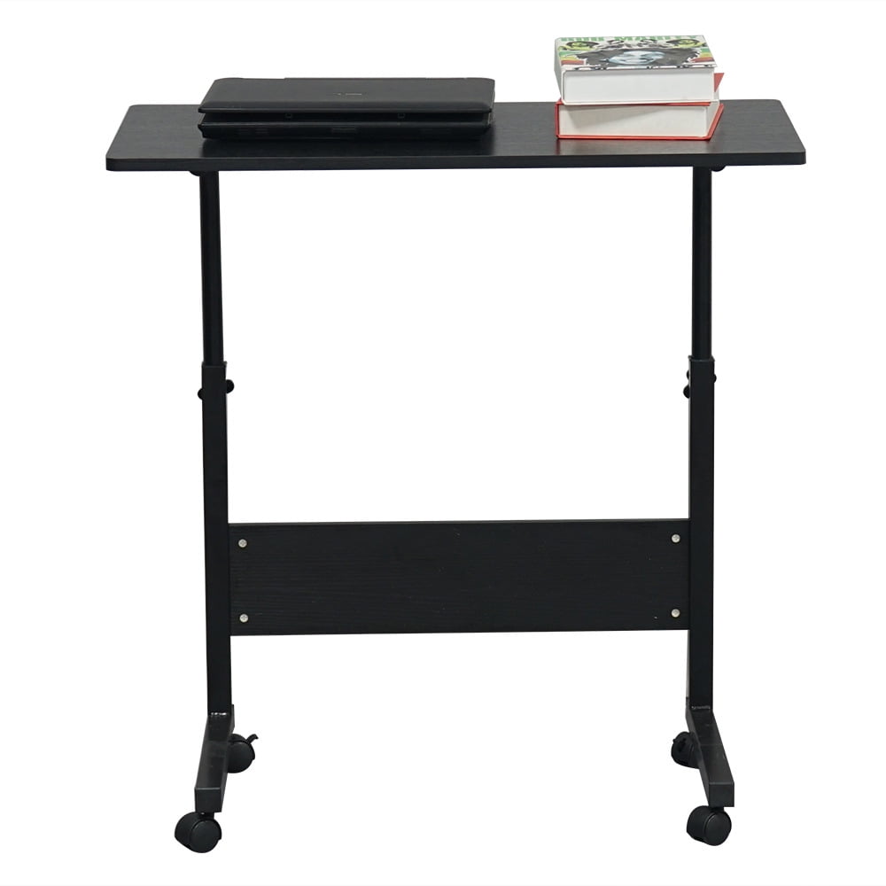 Portable Rolling Stand Up Computer Desk, Height Adjustable Laptop Table ...