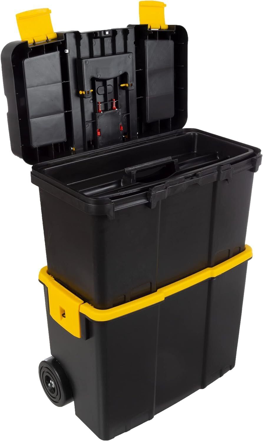 Portable Rolling Tool Box Storage Bin with Wheels, Stackable Tool Chest ...