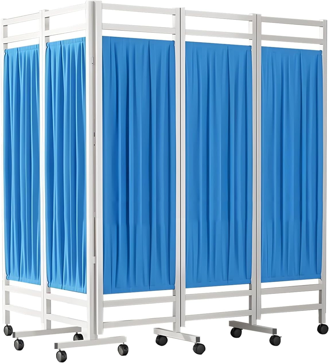 Portable Room Divider with Wheels, Sturdy Double-Layer Nylon Fabric ...