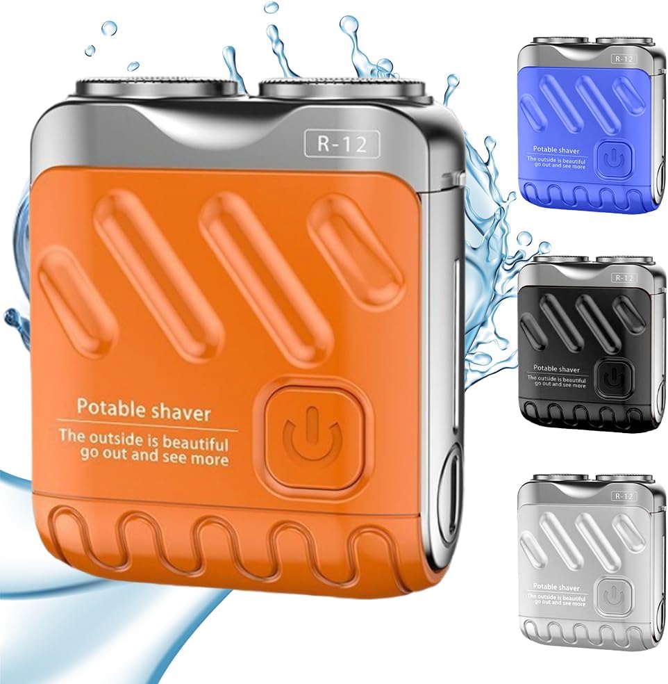 Portable Rotary Dual Ring Electric Shaver, 2025 Mini Small Steel Cannon ...