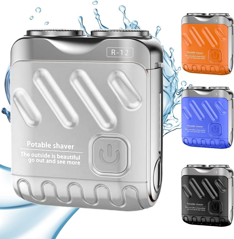 Portable Rotary Dual Ring Electric Shaver, 2025 Mini Small Steel Cannon ...