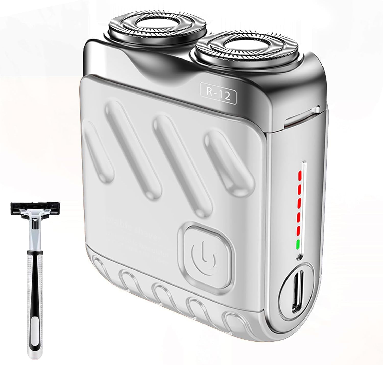 Portable Rotary Dual Ring Electric Shaver, 2025 New Mini Washable USB ...