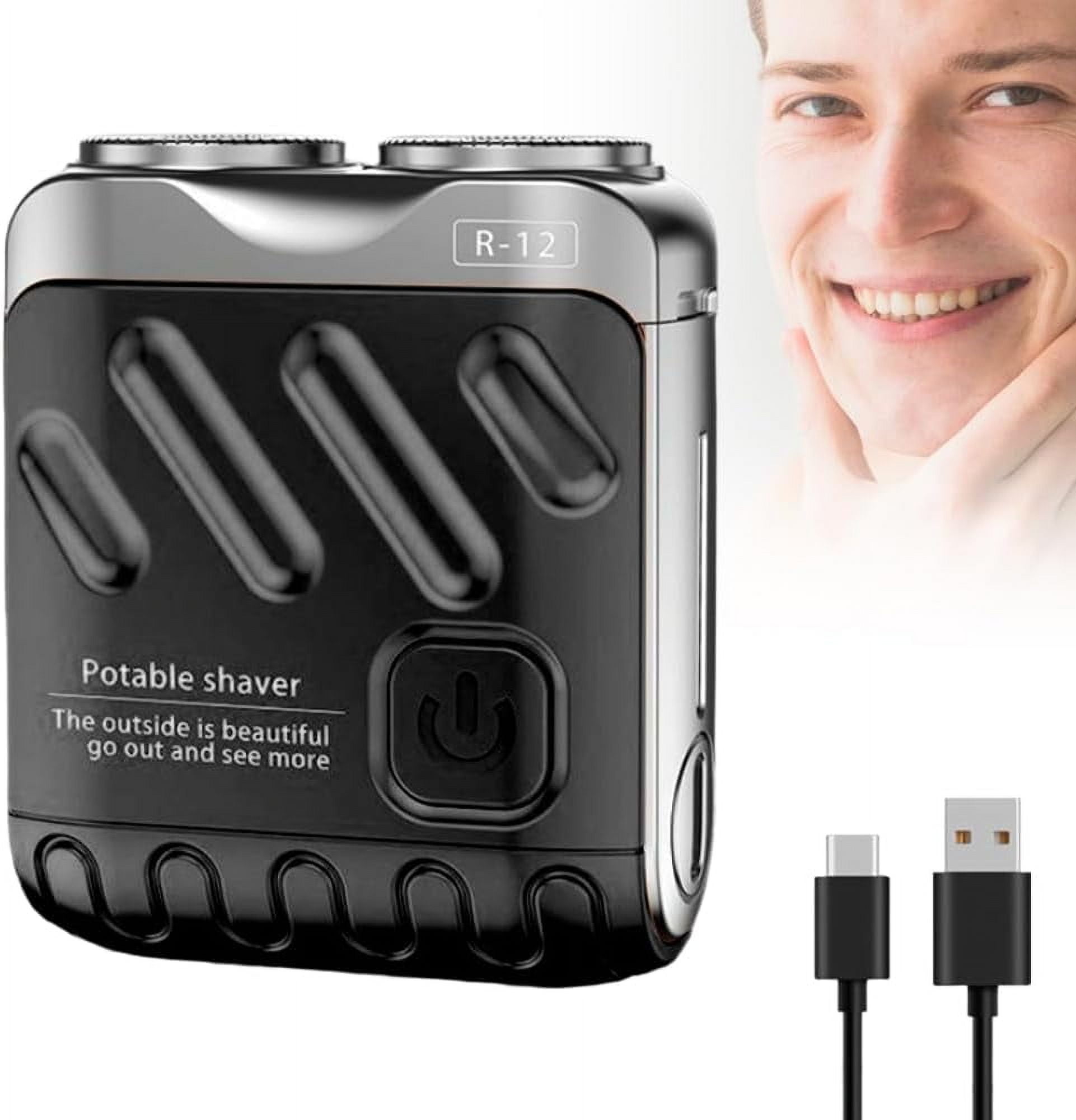 Portable Rotary Dual Ring Electric Shaver, 2025 New Model Mini Dual ...