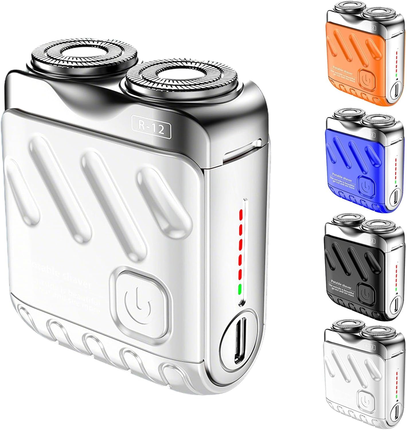 Portable Rotary Dual Ring Electric Shaver, 2025 Waterproof Beard Shaver ...