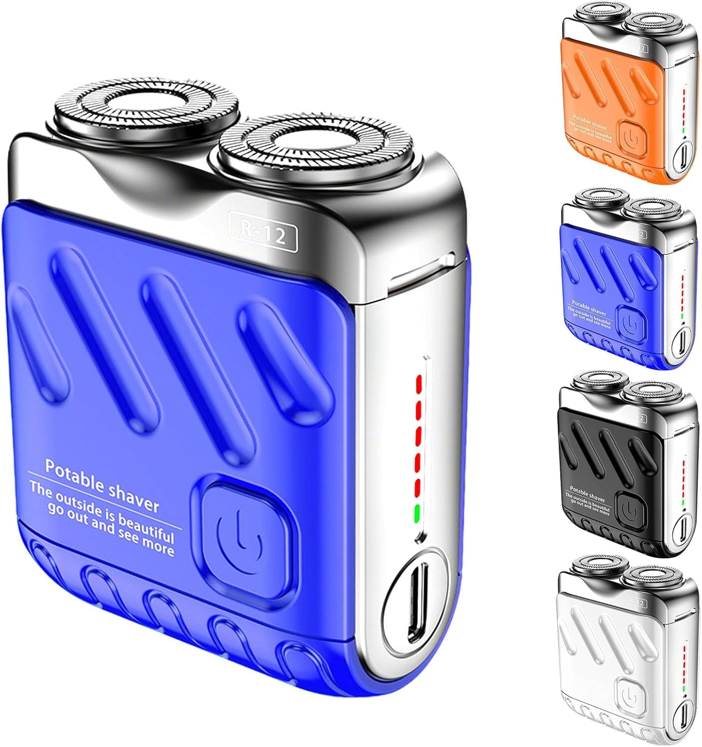 Portable Rotary Dual Ring Electric Shaver, 2025 Waterproof Beard Shaver ...