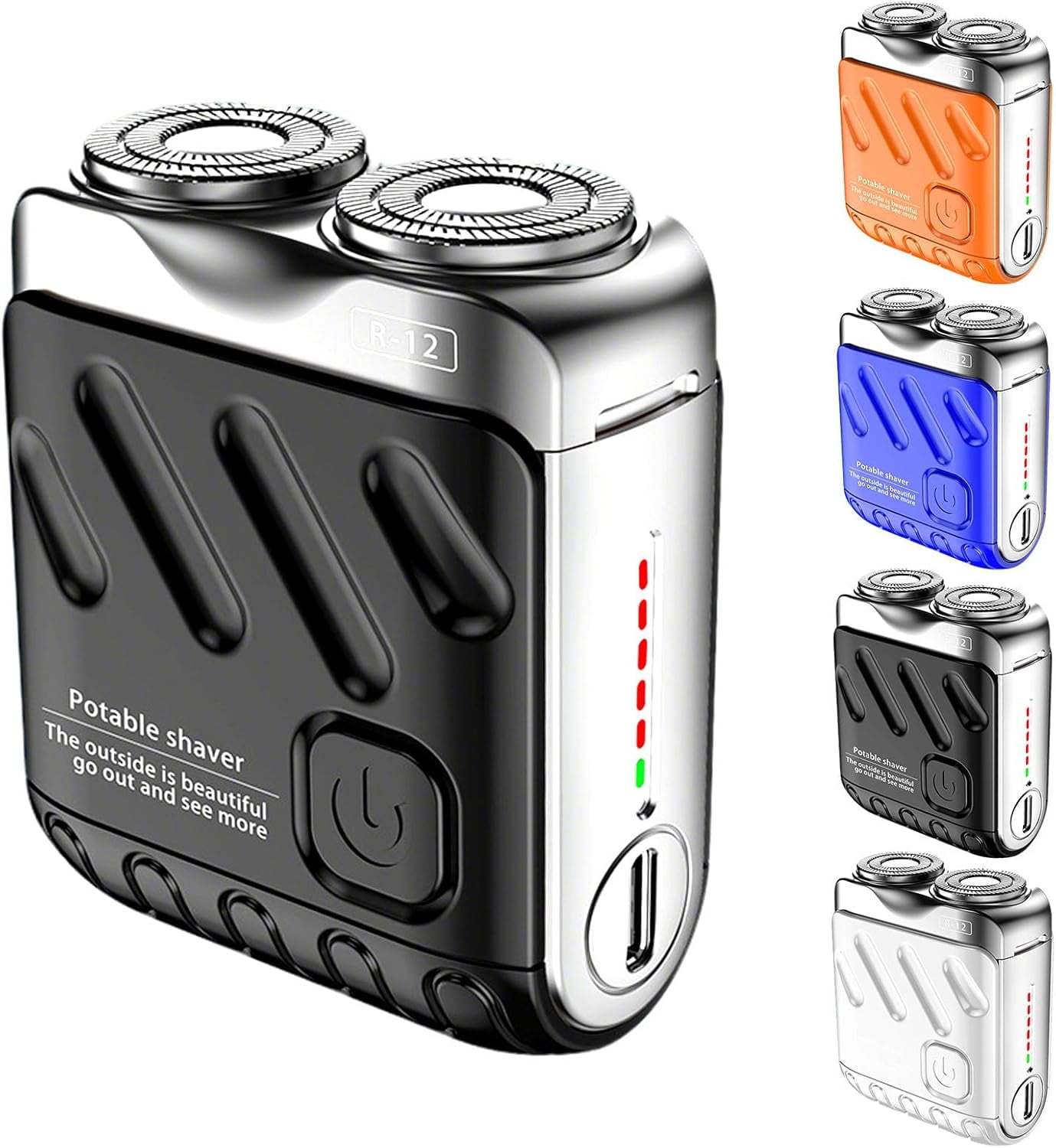 Portable Rotary Dual Ring Electric Shaver, Mini and Portable Suitcase ...