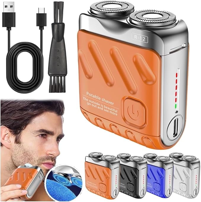 Portable Rotary Dual Ring,Portable Electric Shaver, Mini USB ...