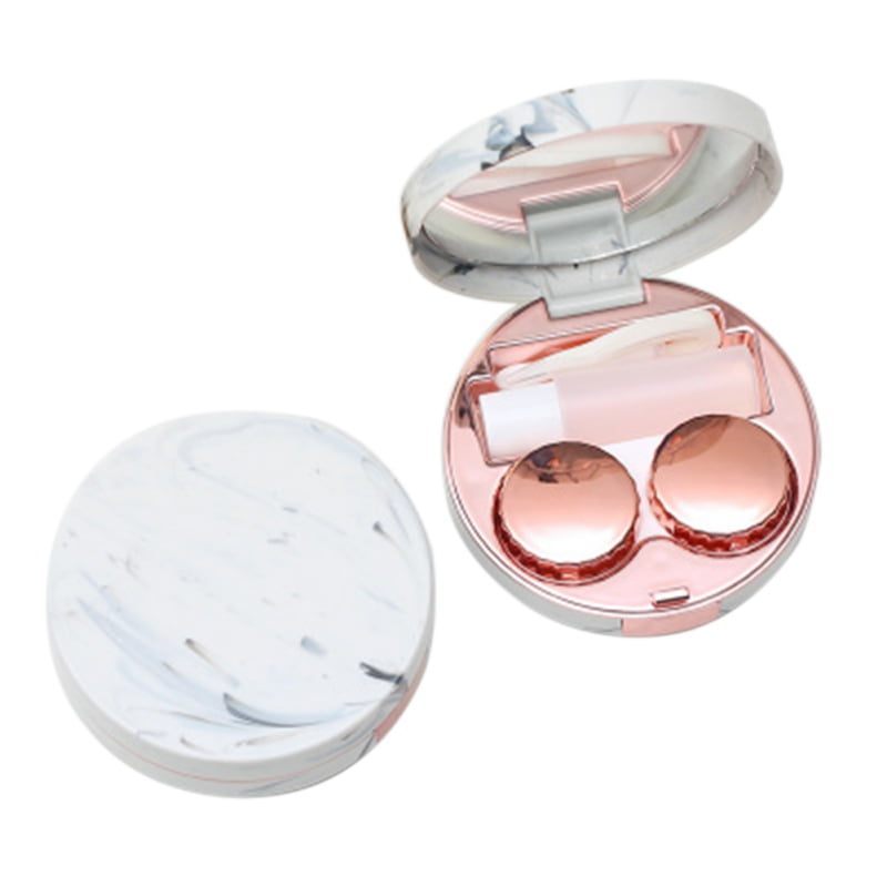 Portable Round Contact Lens Case Colored Contact Lens Care Water Box ...
