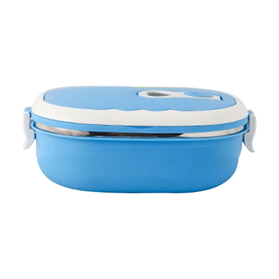Portable Ellipse Insulated Bento Box, Plastic Outer & Stainless Steel ...