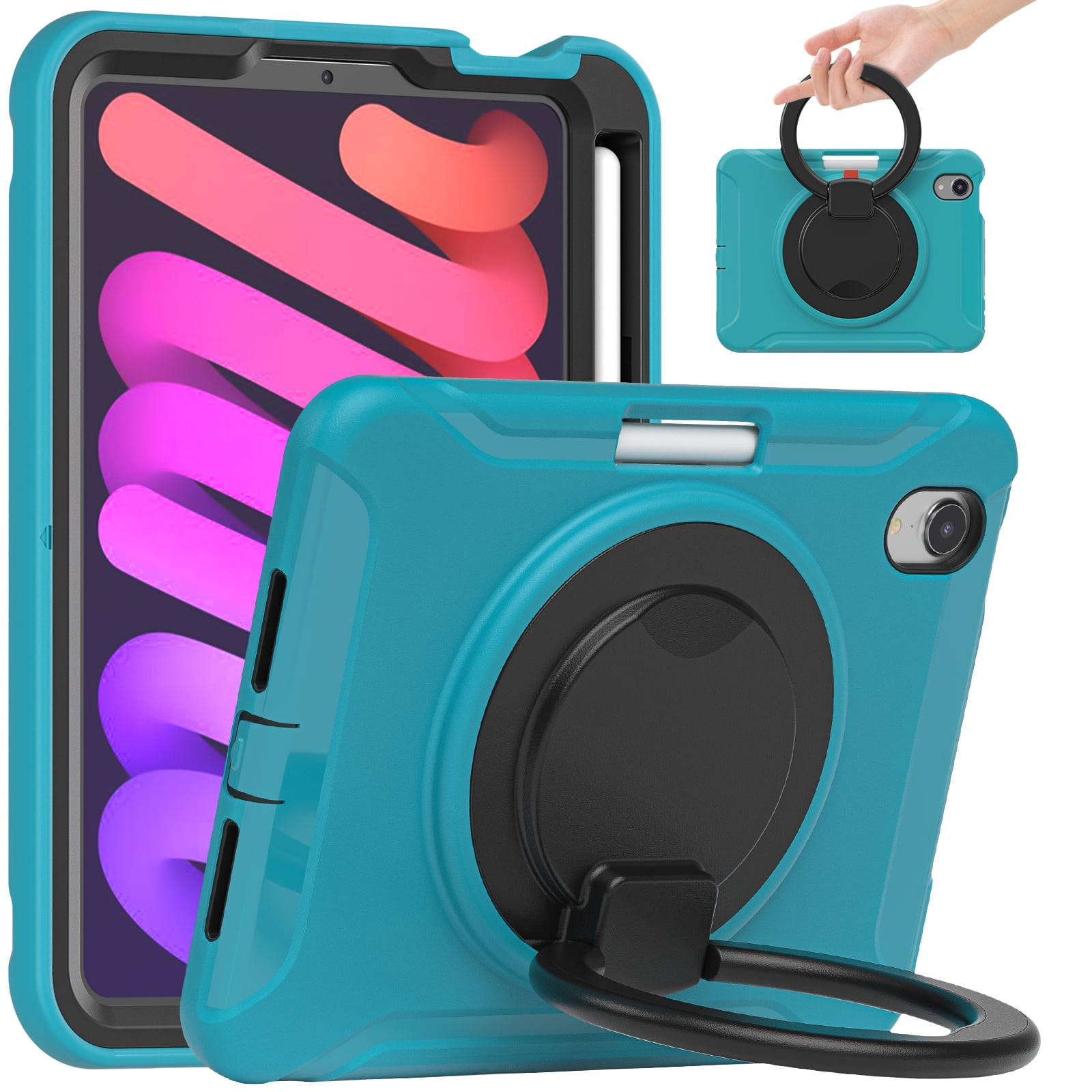 Portable Rugged Case for 2021 Apple iPad Mini 8.3-Inch (6th Generation ...