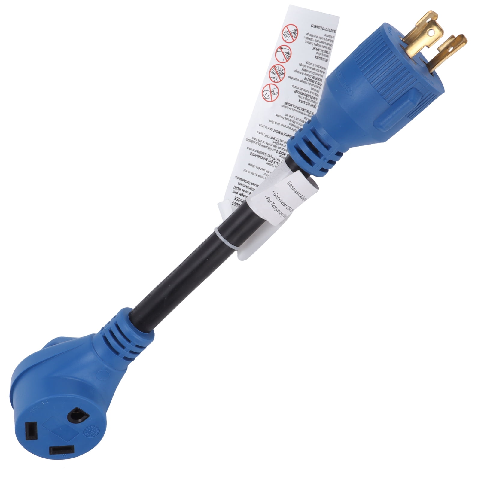 Portable Rv Power Adapter Conversion Cable,30A To 30A 125V 10Awg 3 Cord ...