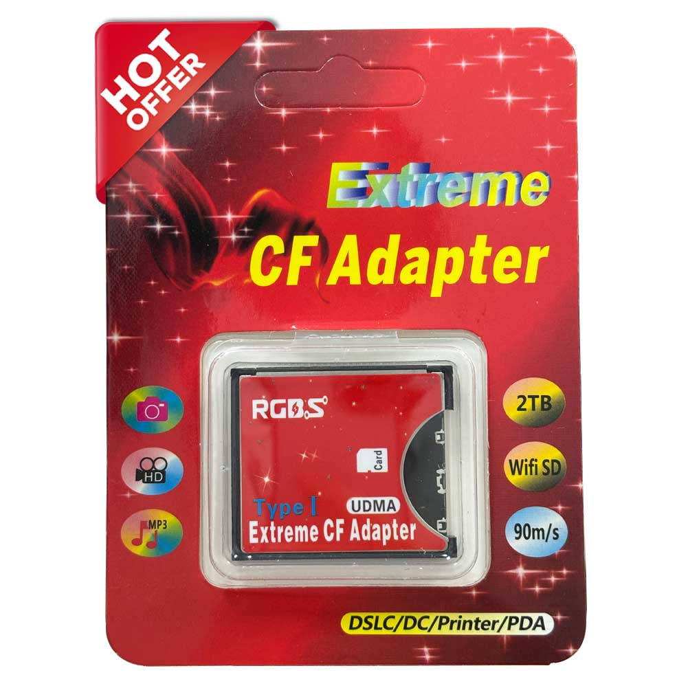 Portable SDXC SDHC SD to CF Compact Flash Memory Card Reader Adapter ...