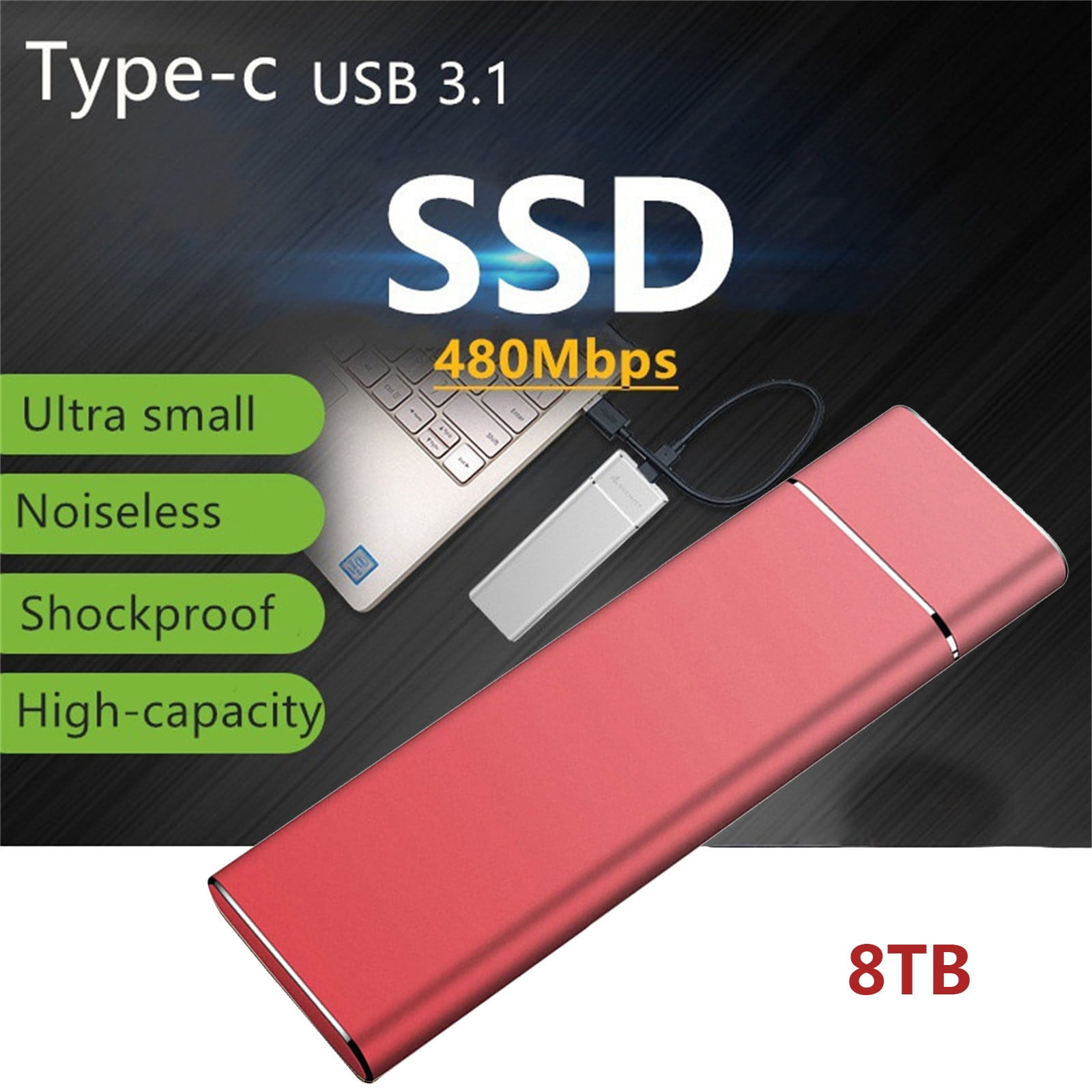 Portable SSD Type-C External Mobile Solid State Drive - Walmart.com