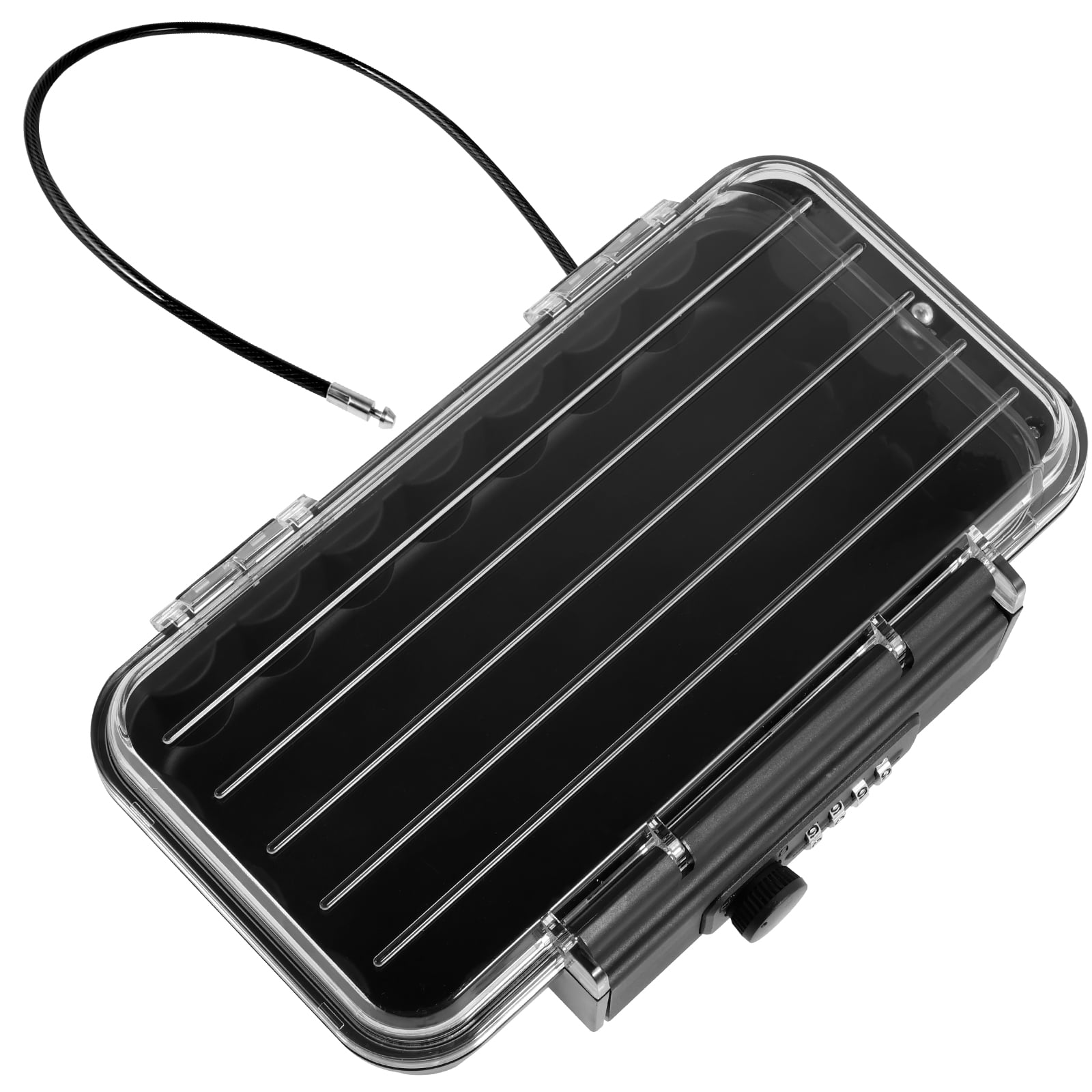 Portable Safe Box 4 Digit Combination Security Case with Removable Wire ...