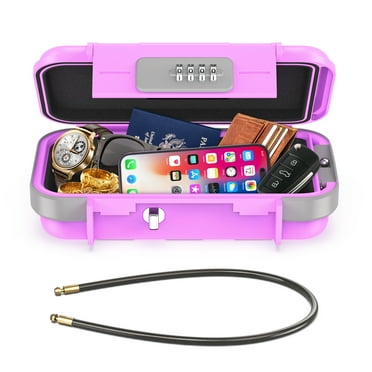 ITSELFER Small Lock Box Travel Safe Lock Box Travel Lock Box Beach Lock ...