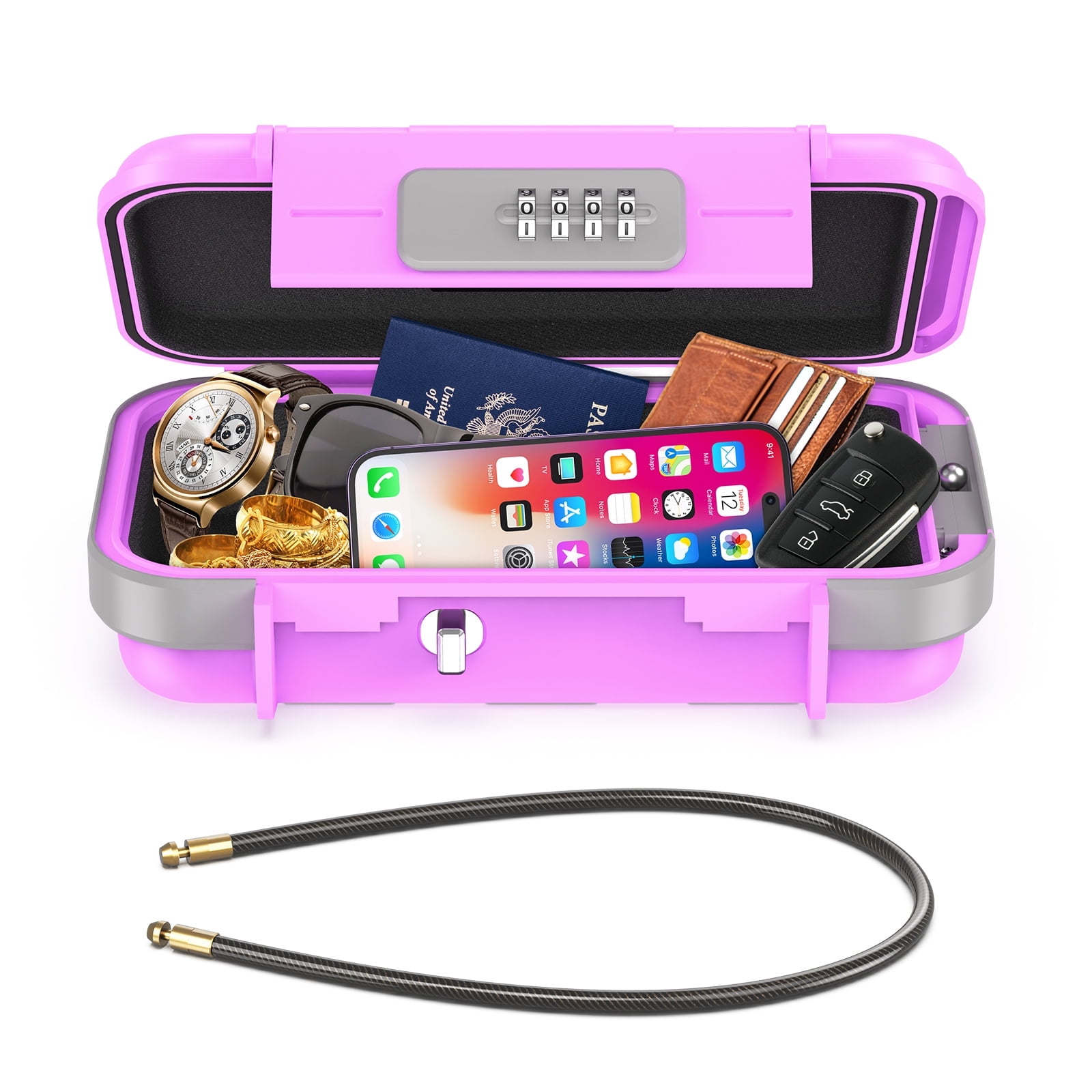 AMIR Portable Mini Safe Box, Waterproof Combination Security for Travel ...