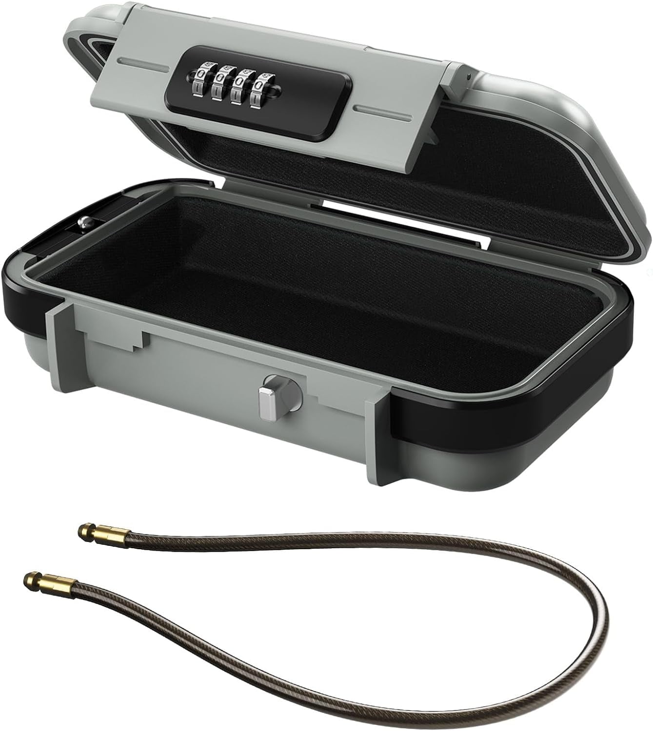 Portable Safe Lock Box with Removable Chain, Waterproof Beach Safe ...