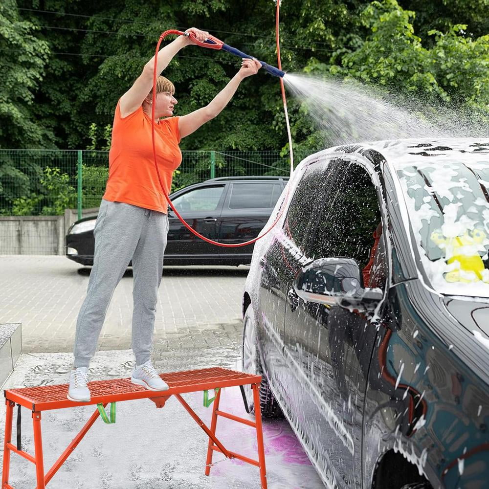 Portable Scaffolding, 770 LBS Capacity, Folding Design for Car Washing ...