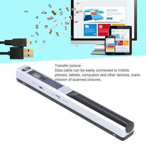 Portable Scanner, 900 DPI Handheld Photo Scanner for A4 Documents, JPG ...