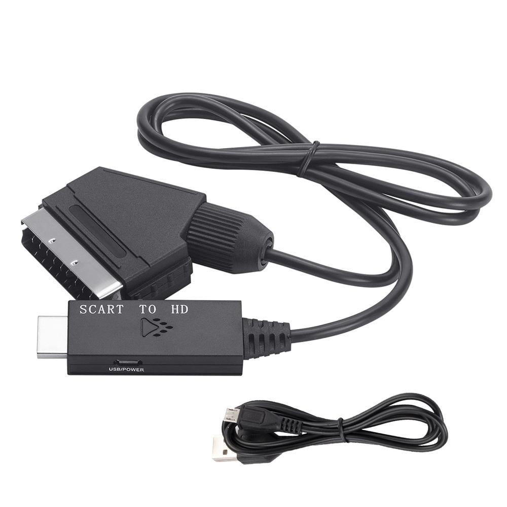 Portable Scart To HDMI Converter with Cable Video Audio Adapter For HD ...