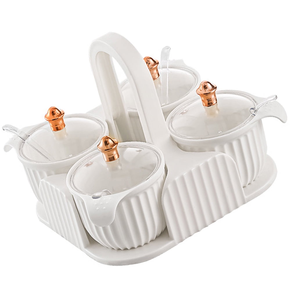 Portable Seasoning Bottle Spice Organizer Container Condiment Ceramics ...