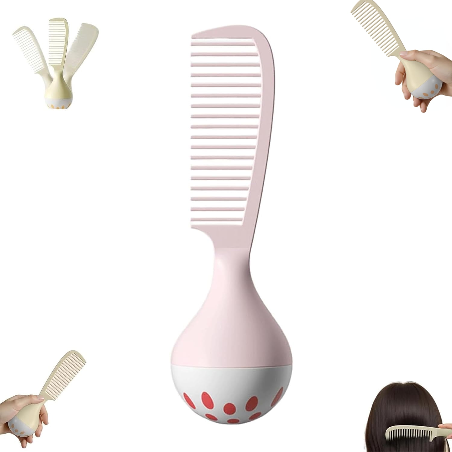 Portable Self-Standing Comb, Self-Standing Hair Comb with Weighted Base ...