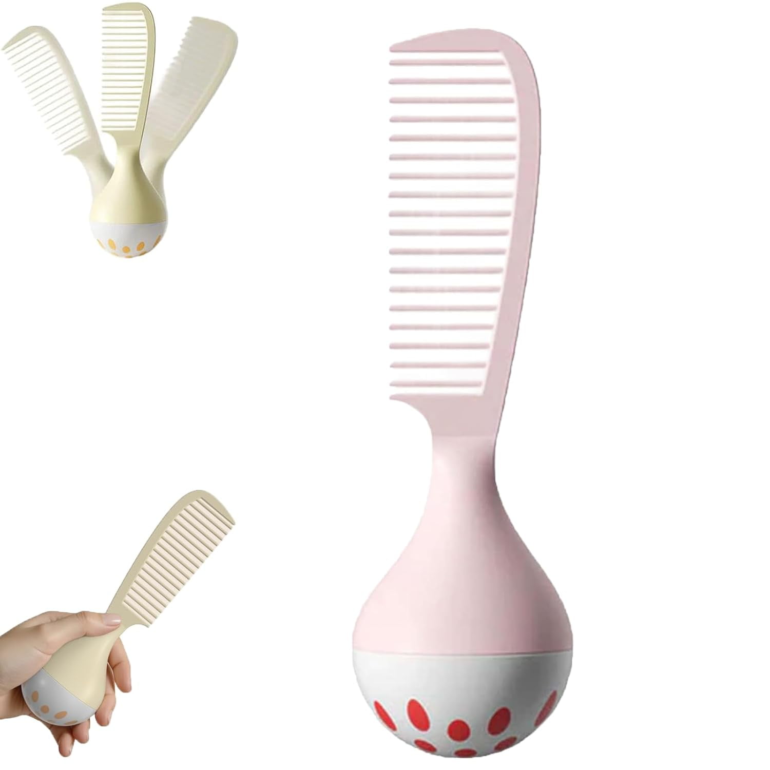 Portable Self-Standing Comb, Wide Tooth U-Shaped Teeth Design with ...