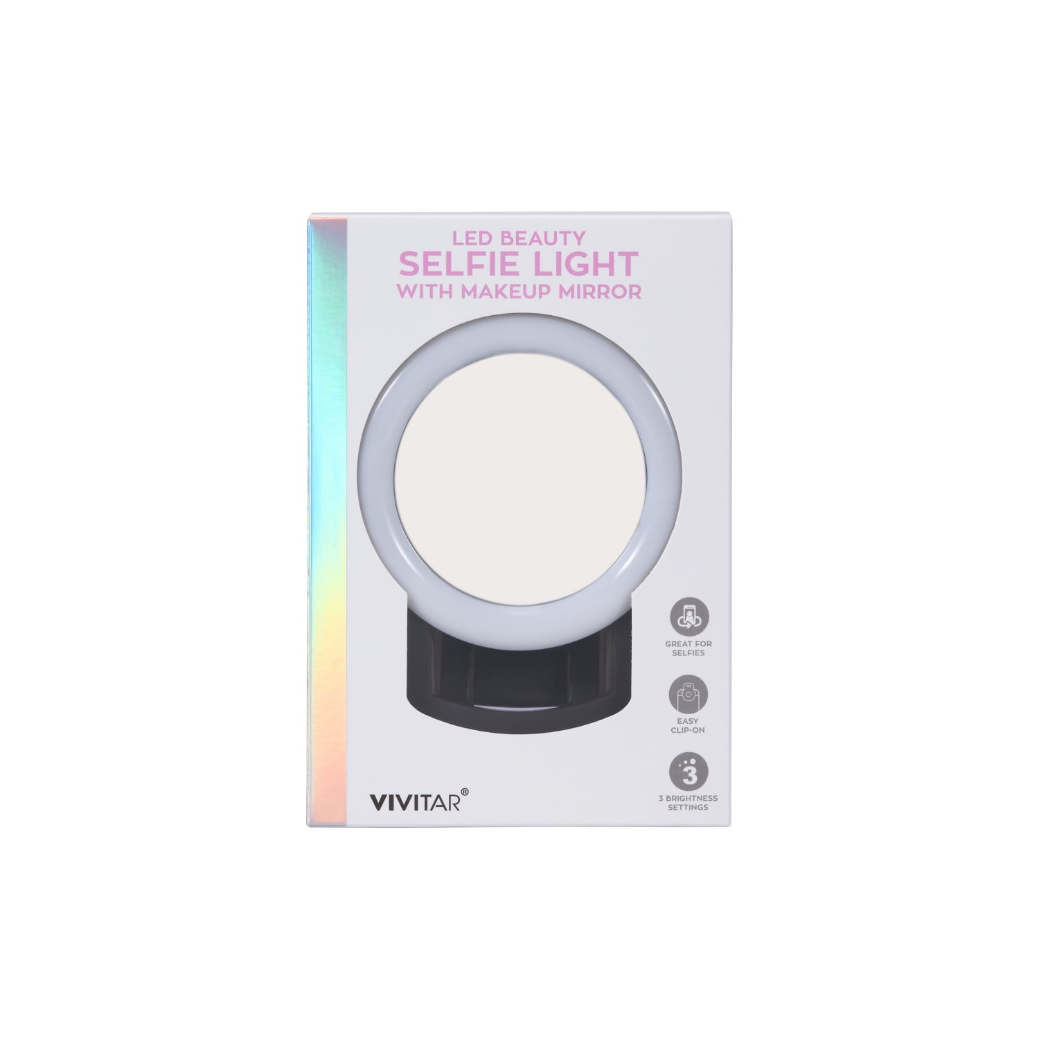 Vivitar Back to School Portable LED Selfie Light, Black, Product Width ...