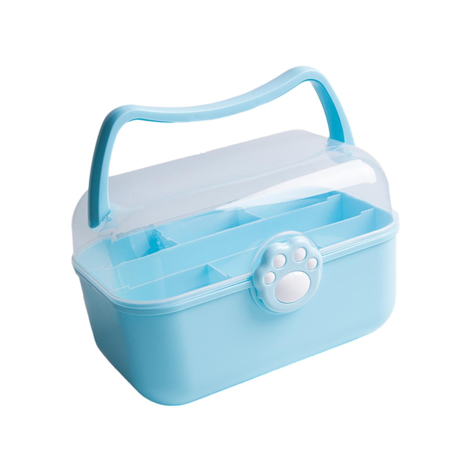 Portable Sewing Box Multipurpose Storage Container with Handle Lockable ...