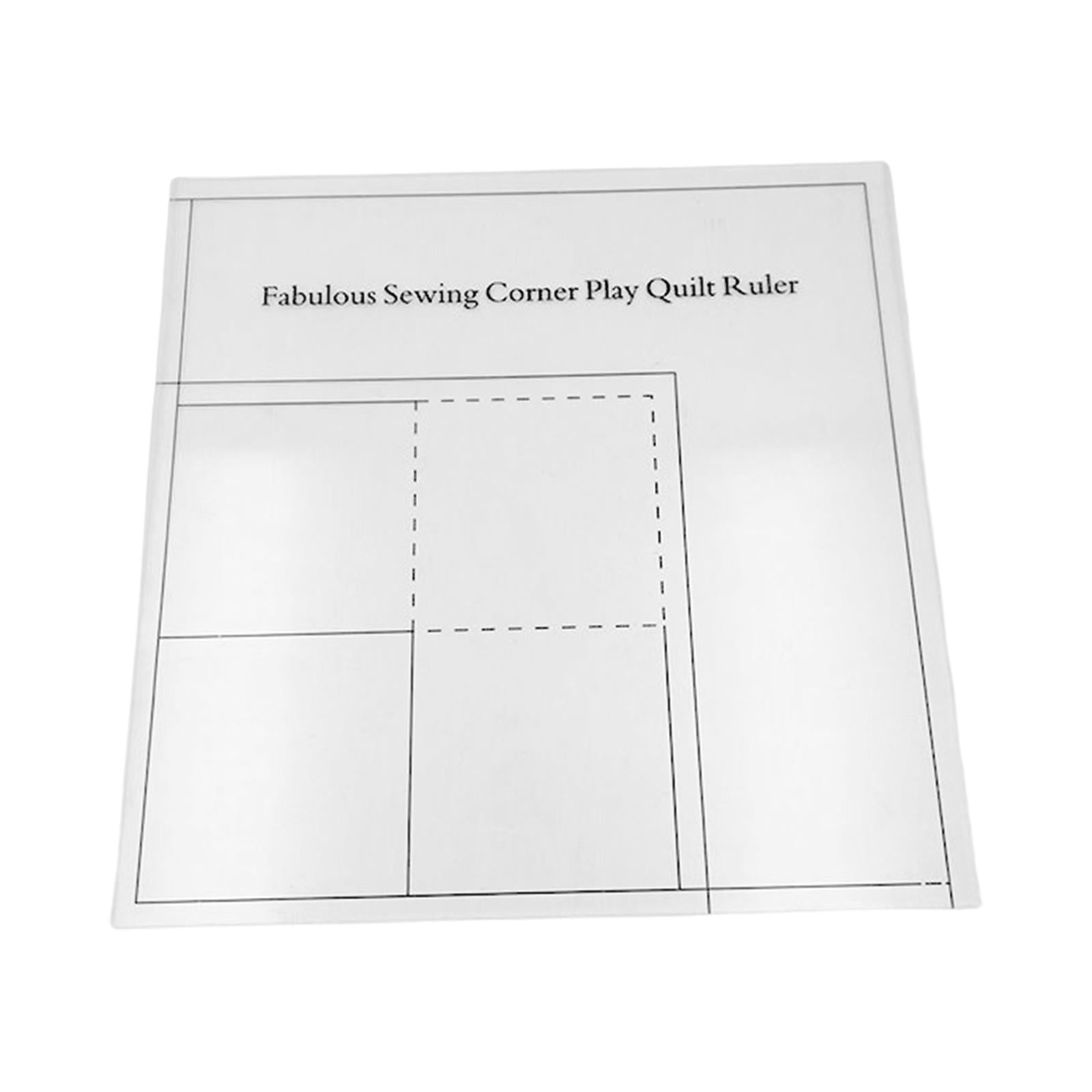 Portable Sewing Corner Play Quilt Ruler Durable Acrylic Corner Quilting ...