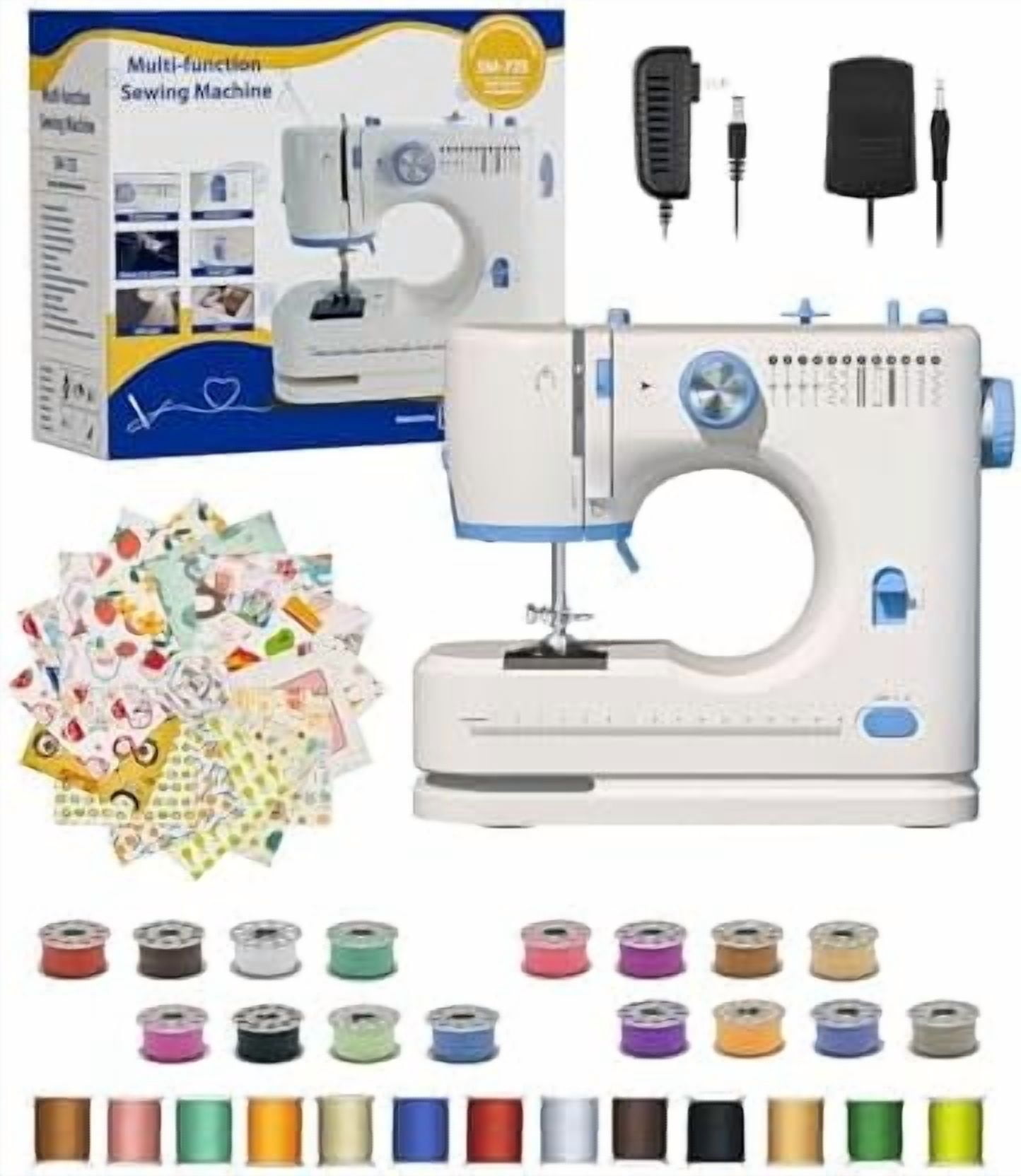 Portable Sewing Machine, Lncludes Beginner Basic Sewing Machine Kit, 12 ...