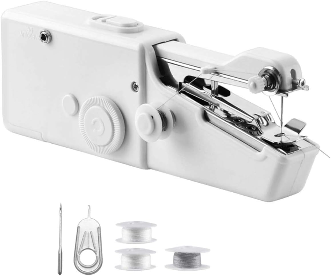 Portable Sewing Machine, Mini Handheld Overlock Sewing Machine Cordless ...