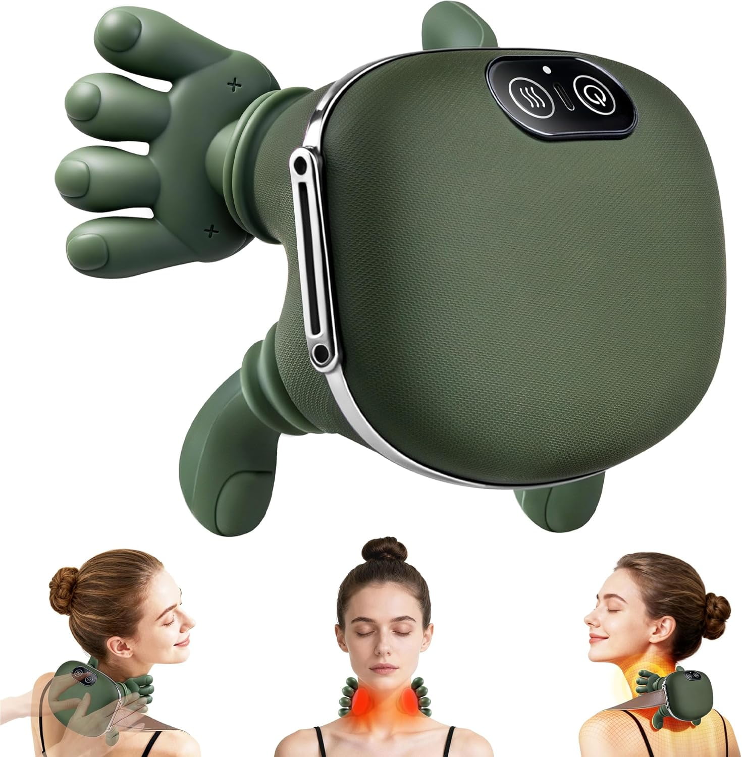 Portable Shiatsu Neck and Back Massager, Bionic Heated Massager, Real ...