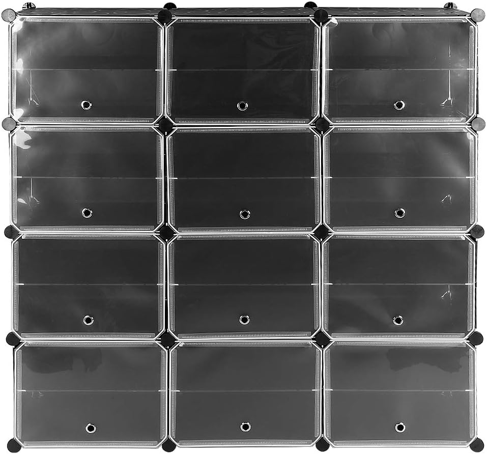 Portable Shoe Organizer 8-Tier Shoe Cabinet,DIY Plastic Cube Storage ...