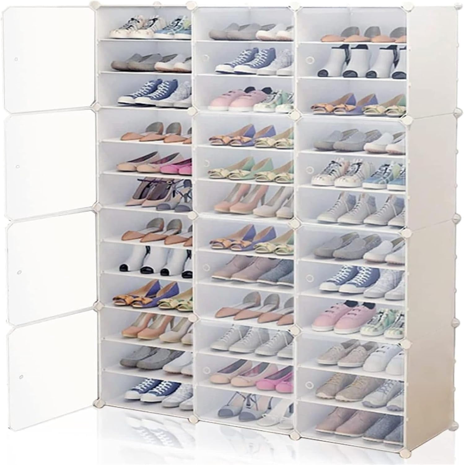 Portable Shoe Rack Organizer, 12 Tier Stackable 72 Pairs Shoe Storage ...