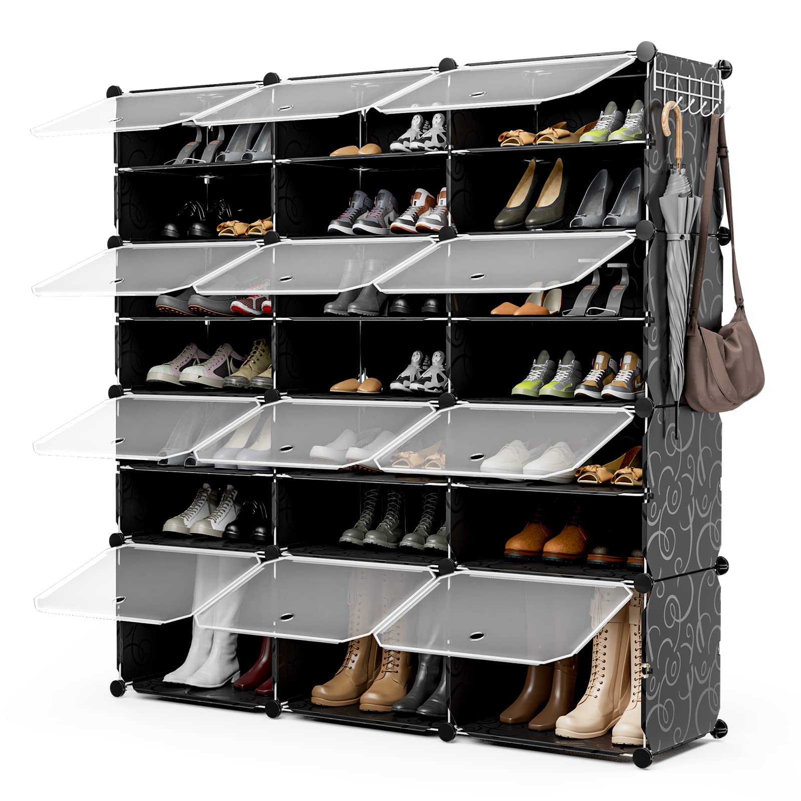 Portable Shoe Rack Organizer, 48 Pairs Expandable Modular Shoe Storage ...
