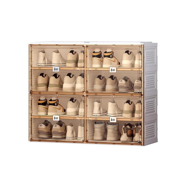 Portable Shoe Rack Organizer for Closet Entryway, Stackable Sneaker ...