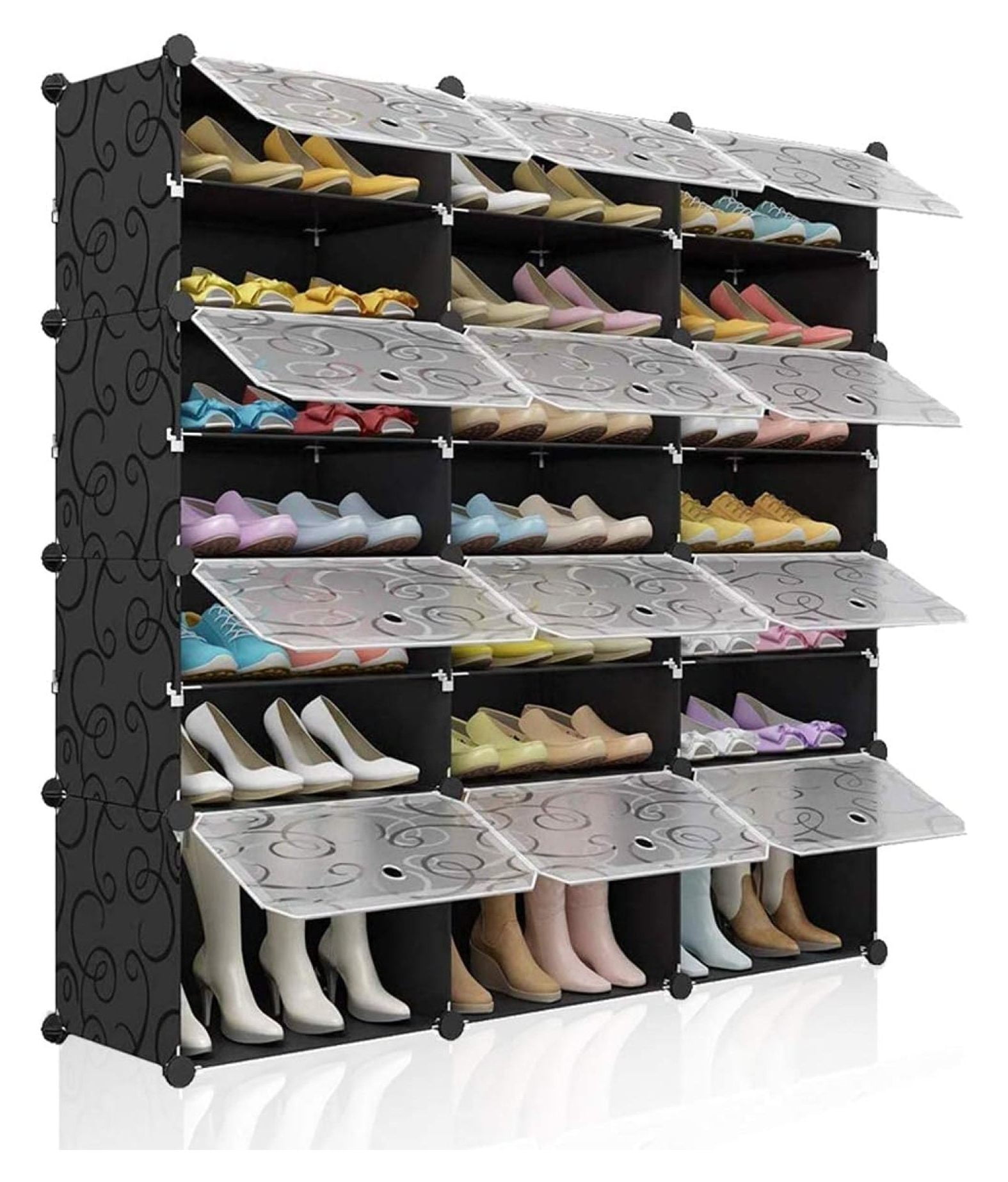 Portable Shoe Rack Organizer Pair Tower Shelf Shoe Storage Cabinet ...