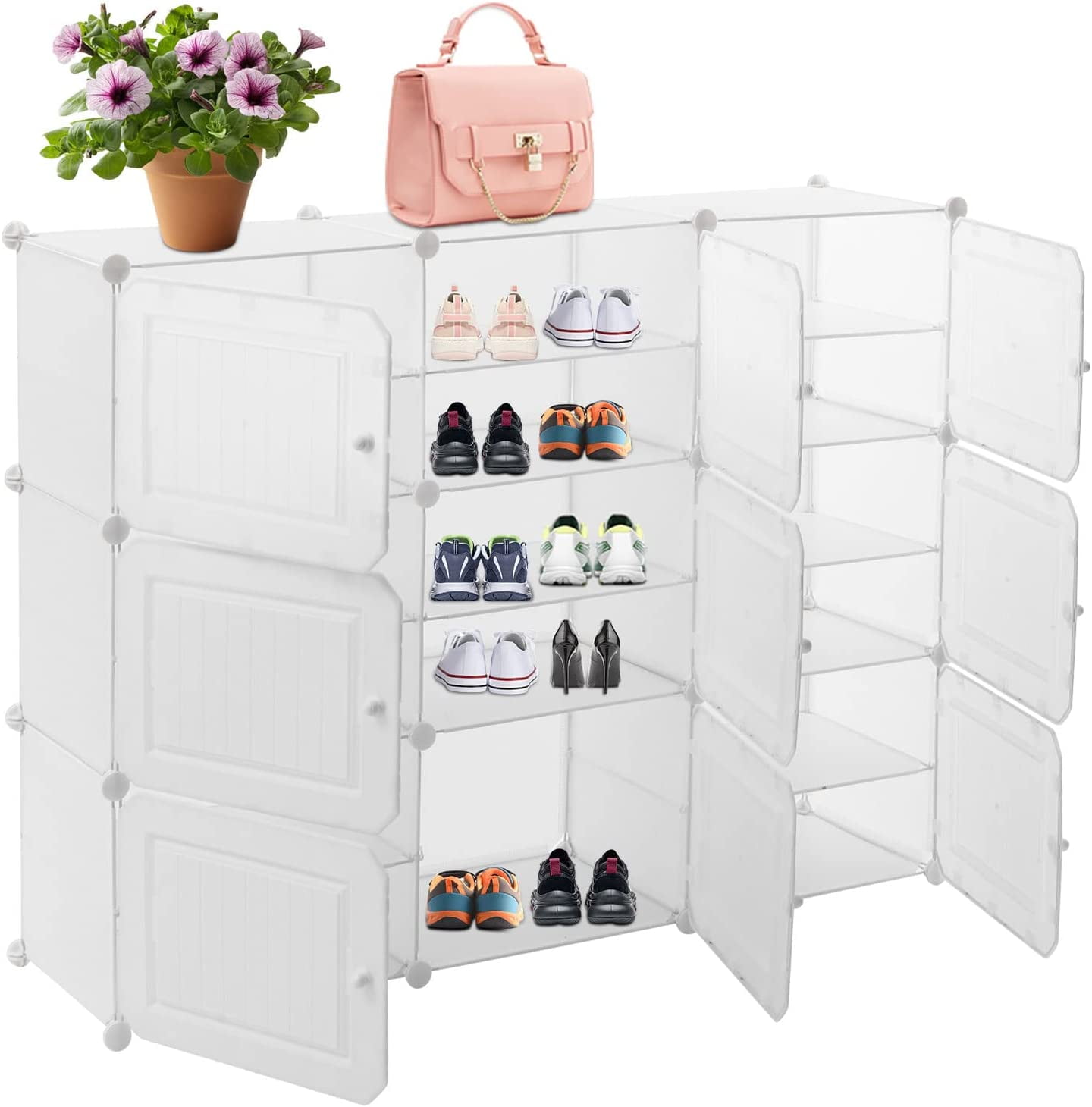Portable Shoe Storage, 6 Tier Shoe Rack Storage Organizer 36 Pairs ...