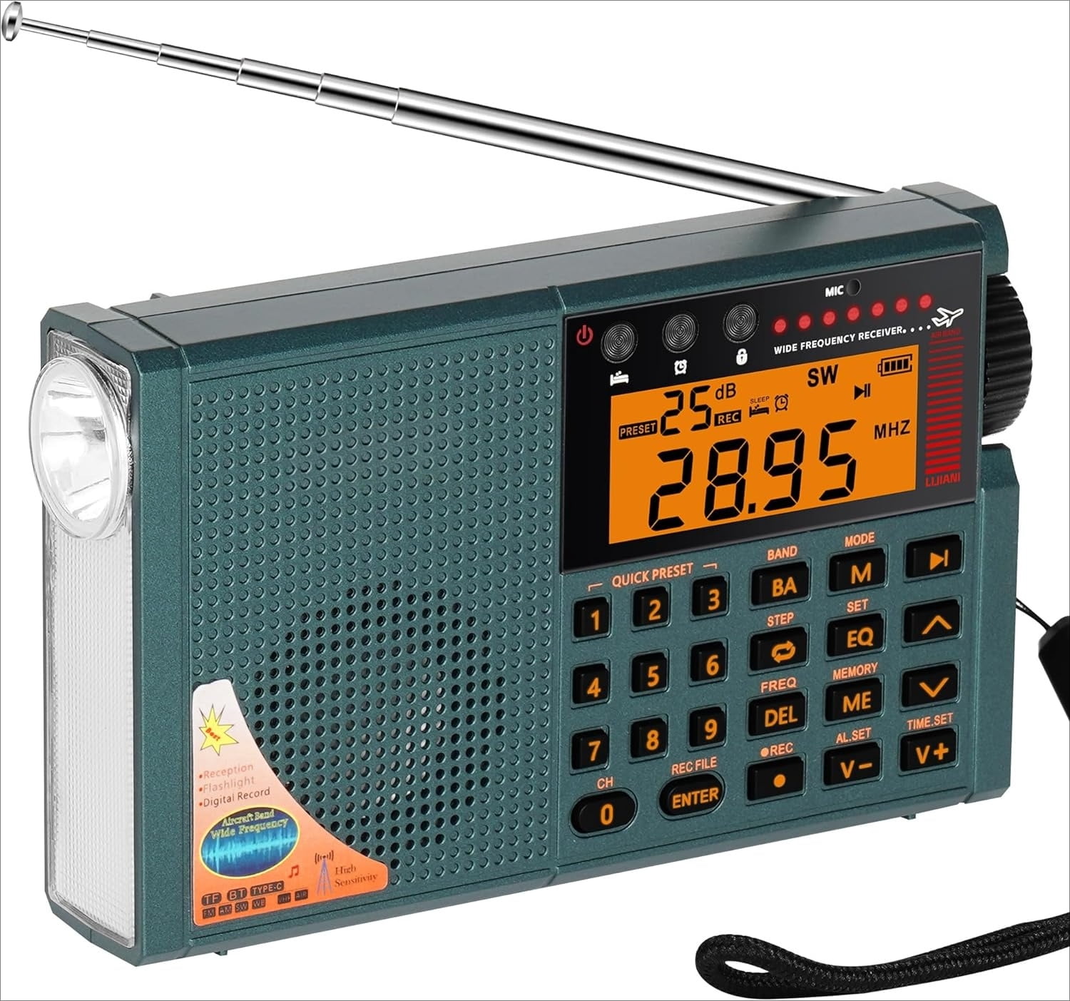 Portable Shortwave Radio with Bluetooth, NOAA Weather Alert ...