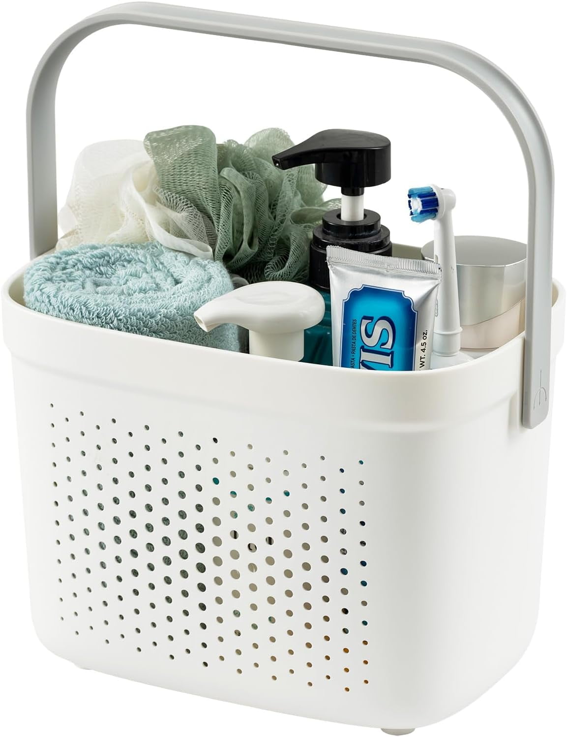 KitchenK Portable Shower Caddy Basket Tote, Plastic Shower Basket with ...
