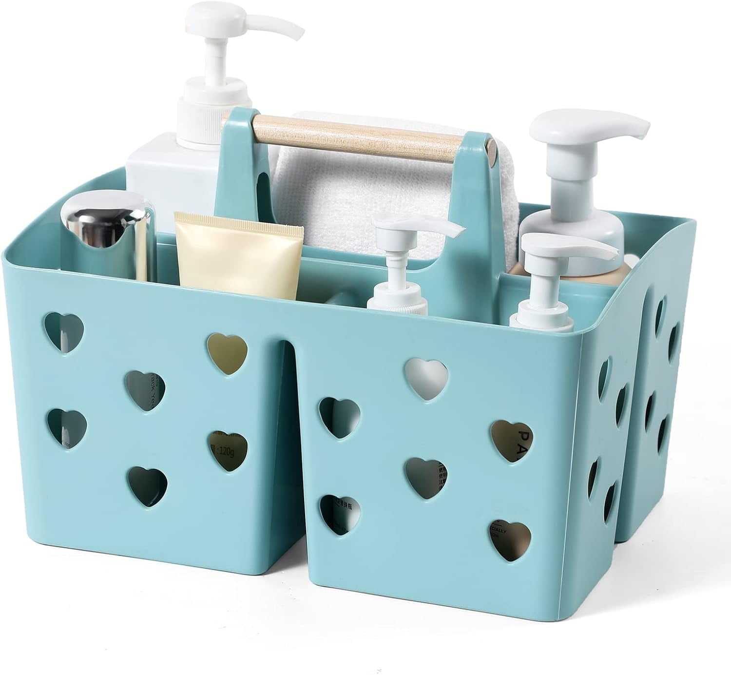 Portable Shower Caddy Plastic Shower Basket Organizer Divided Bathroom ...