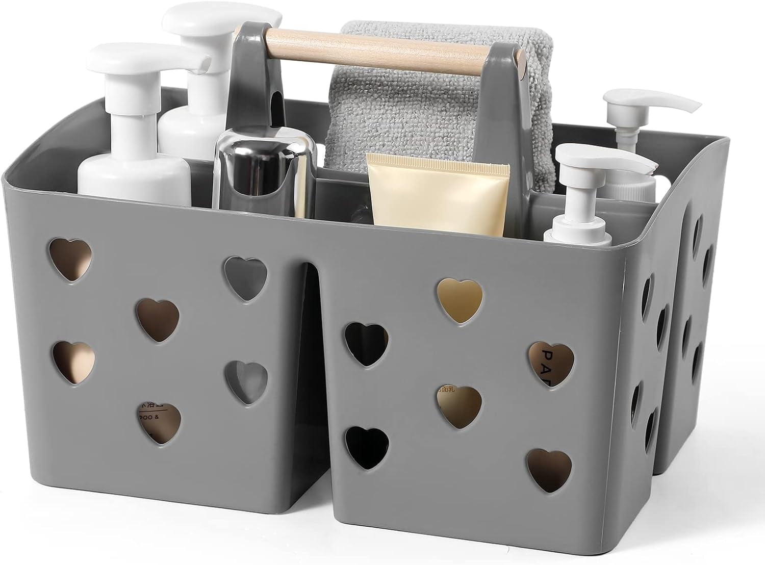 Portable Shower Caddy Plastic Shower Basket Organizer Divided Bathroom ...