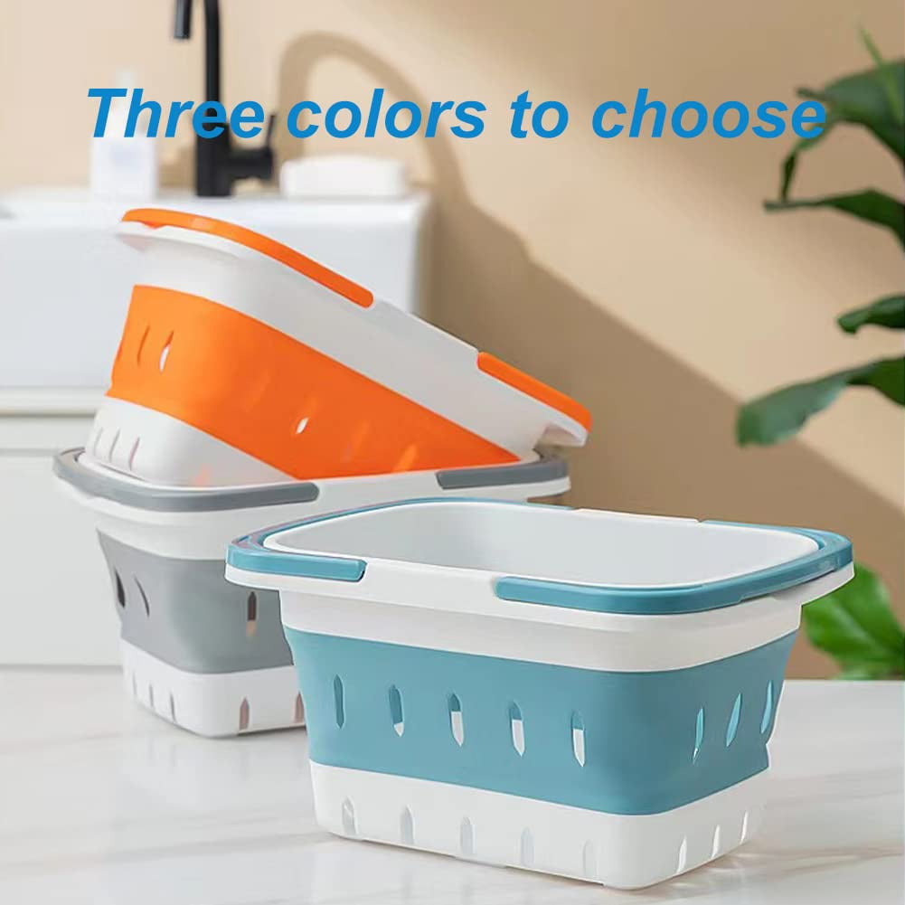 Portable Shower Caddy Tote, Plastic Foldable Storage Basket with ...
