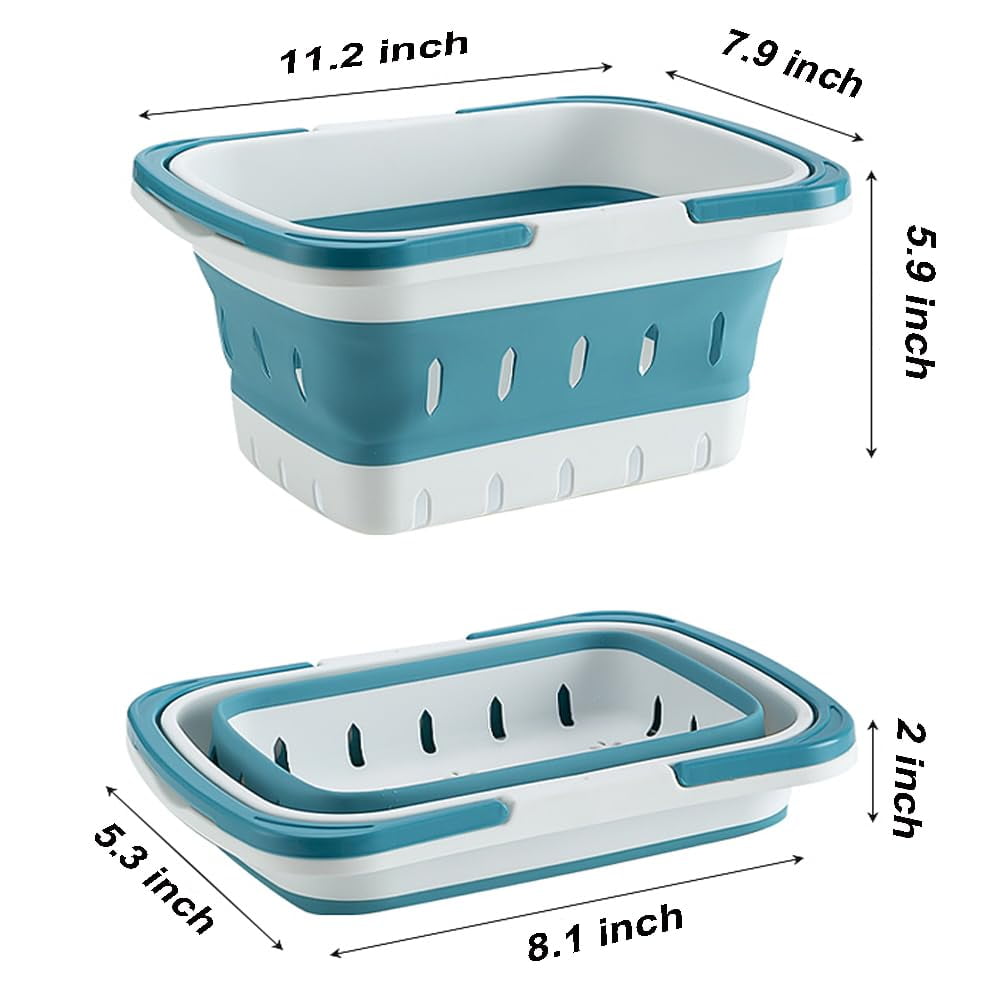 Portable Shower Caddy Tote, Plastic Foldable Storage Basket with ...