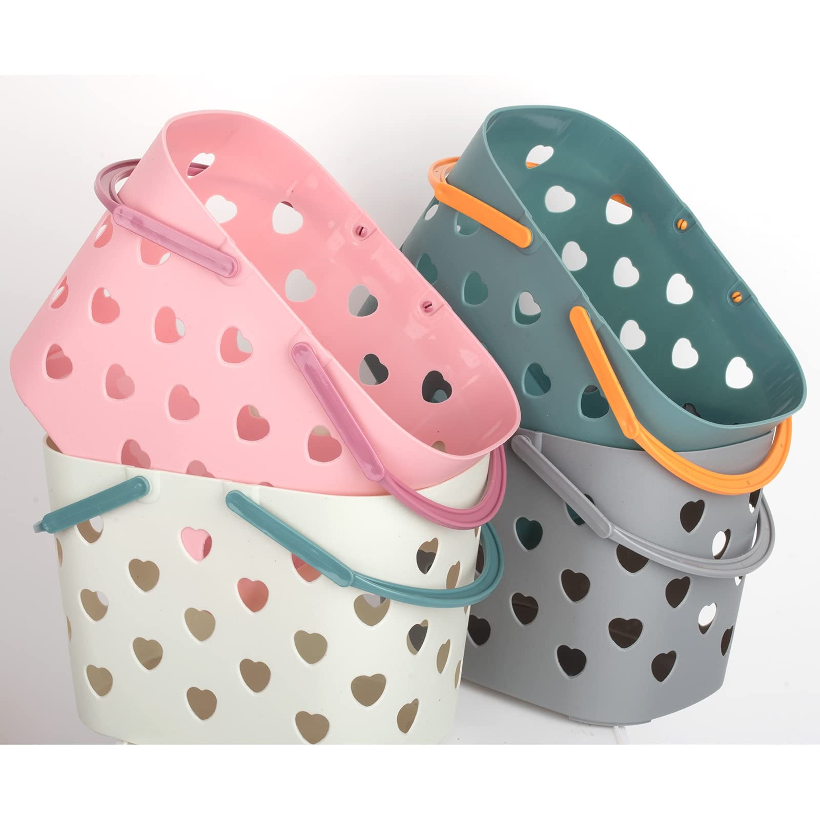 Portable Shower Caddy Tote Plastic Storage Basket with Handle Box ...