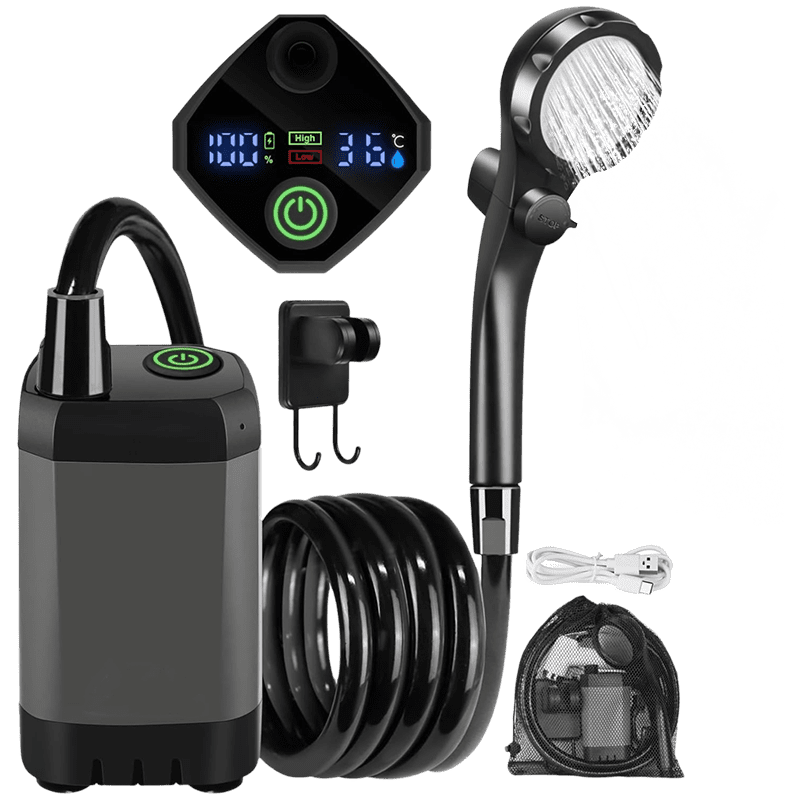 Portable Shower for Camping, 6000mAh Rechargeable Camping Shower with ...