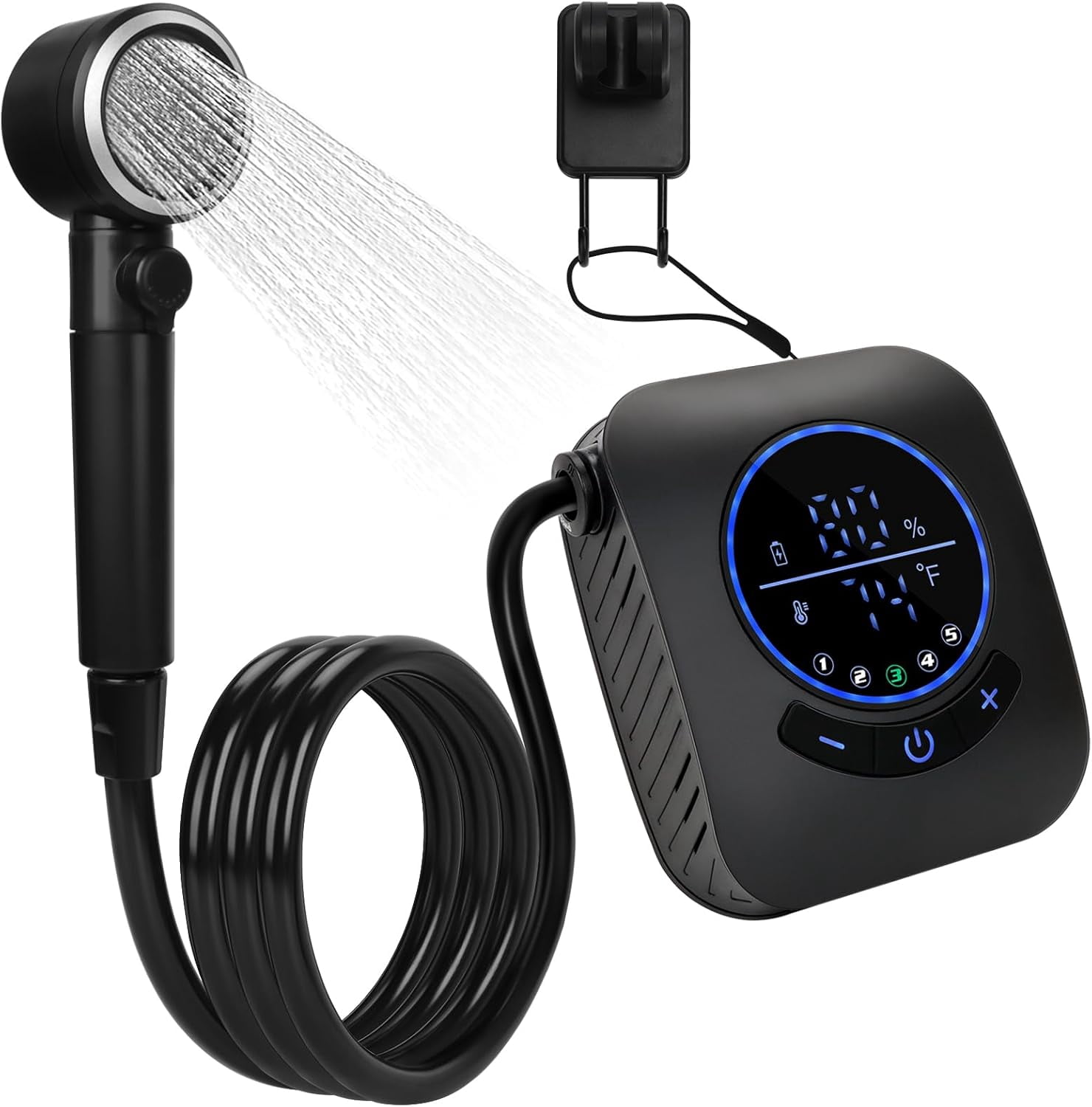 Portable Shower for Camping - 8000mAh Rechargeable Outdoor Shower Pump ...